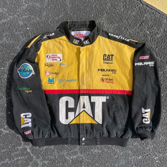 Nascar | Jackets & Coats | Vintage 9s Nascar Cat Varsityjacket | Poshmark